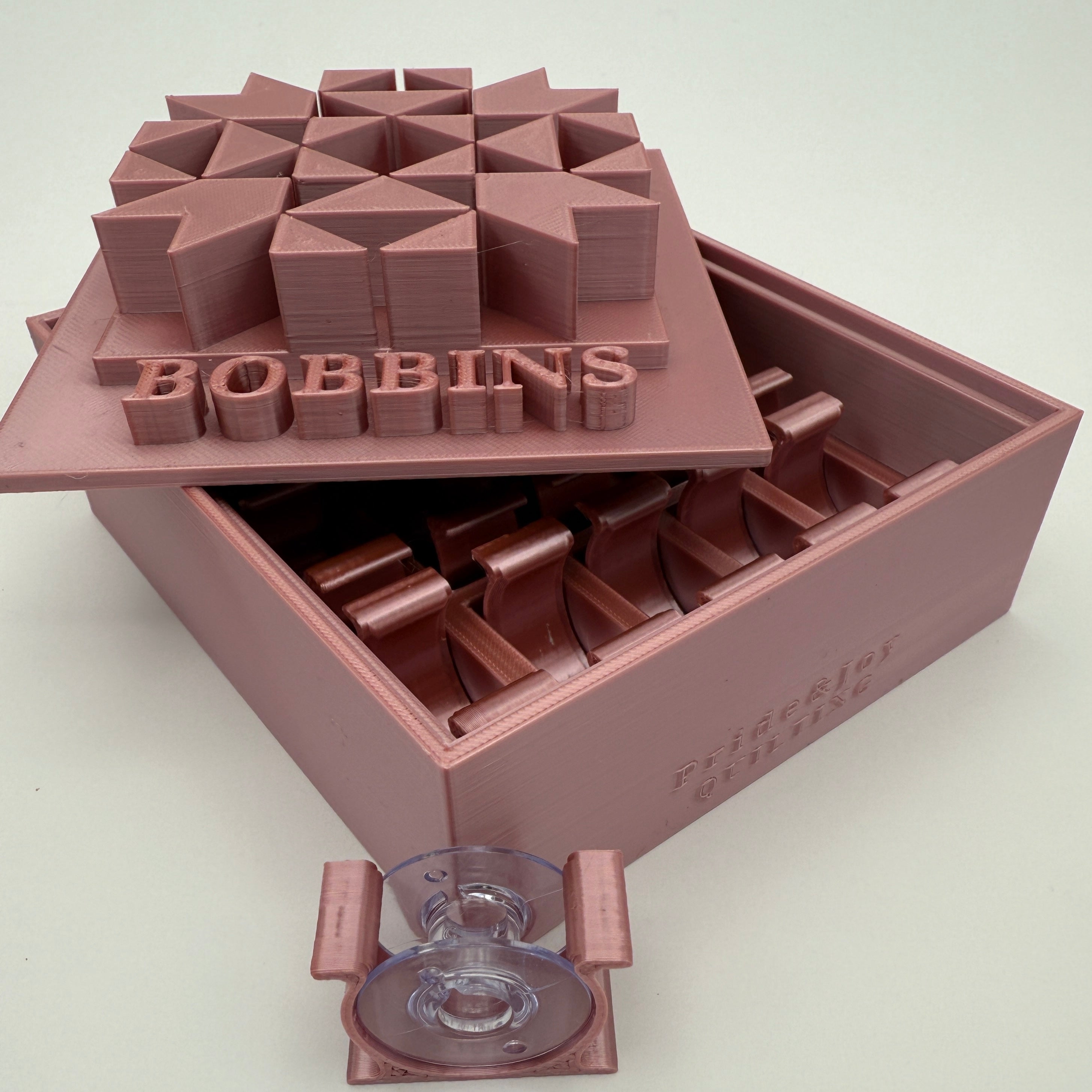 (Size: Class 15 ) (COLOR: Rose Topaz) Bobbin Box & Keepers ...
