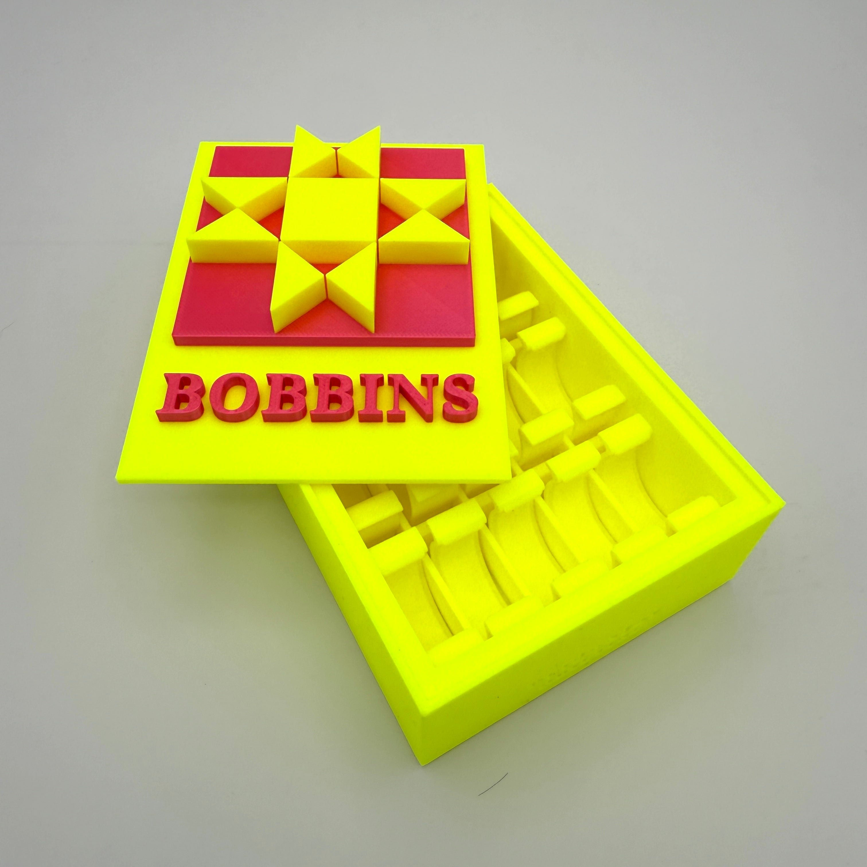 (Size: Class M ) (COLOR: Neon Yellow-Pink) Bobbin Box & Keepers ...